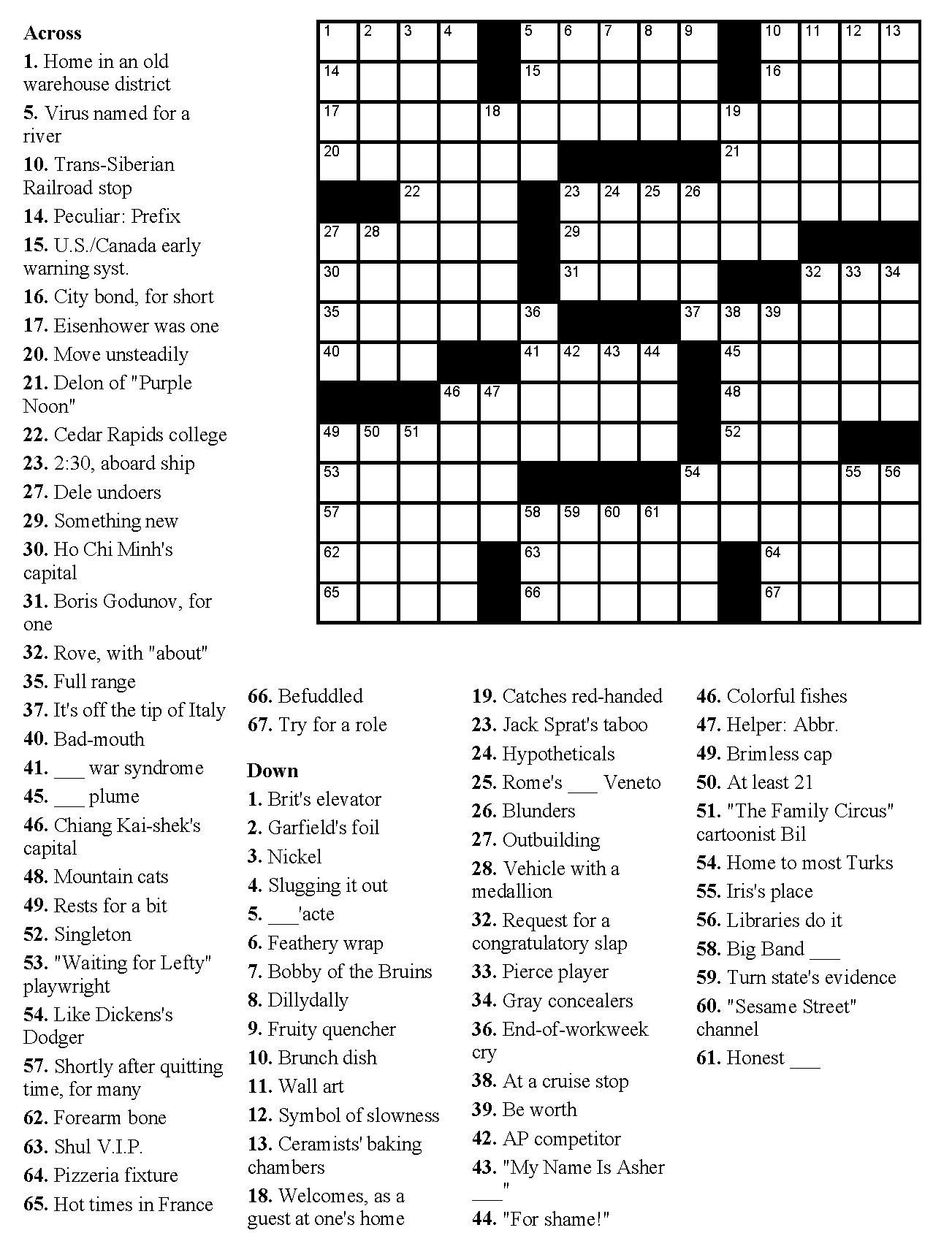 Free Printable Crosswords Free Printable Free Printable Crosswords Free Printable