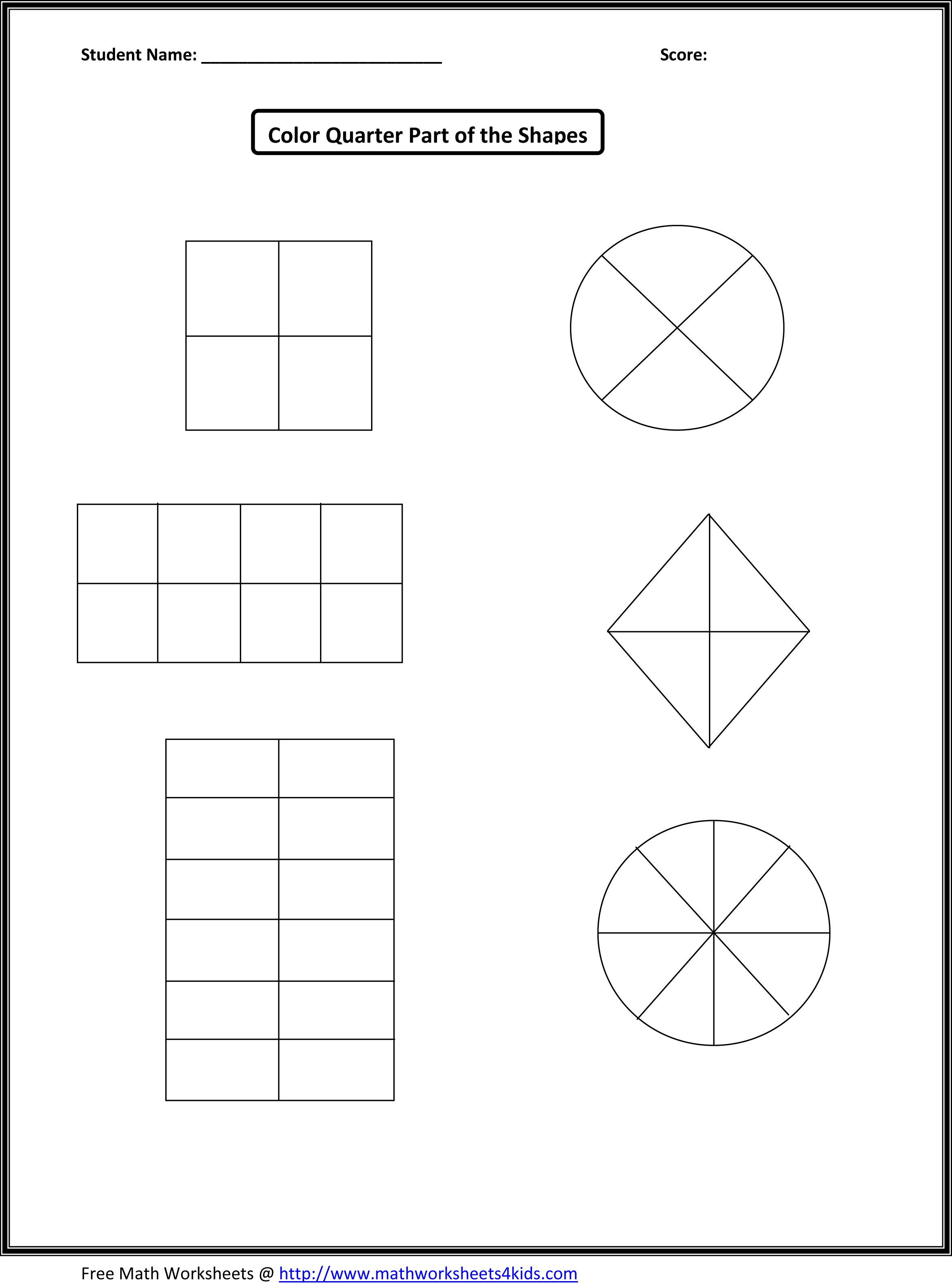 Free Printable First Grade Fraction Worksheets Free Printable Free Printable First Grade Fraction Worksheets Free Printable