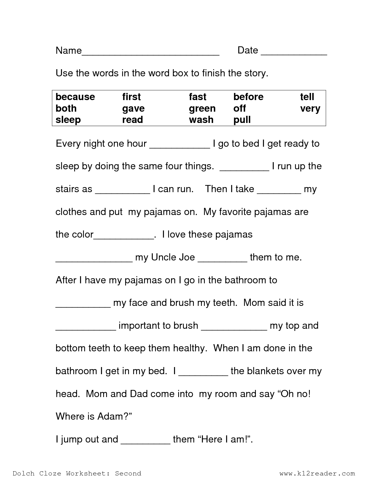 Free Printable Reading Comprehension Worksheets For 3Rd Grade Free