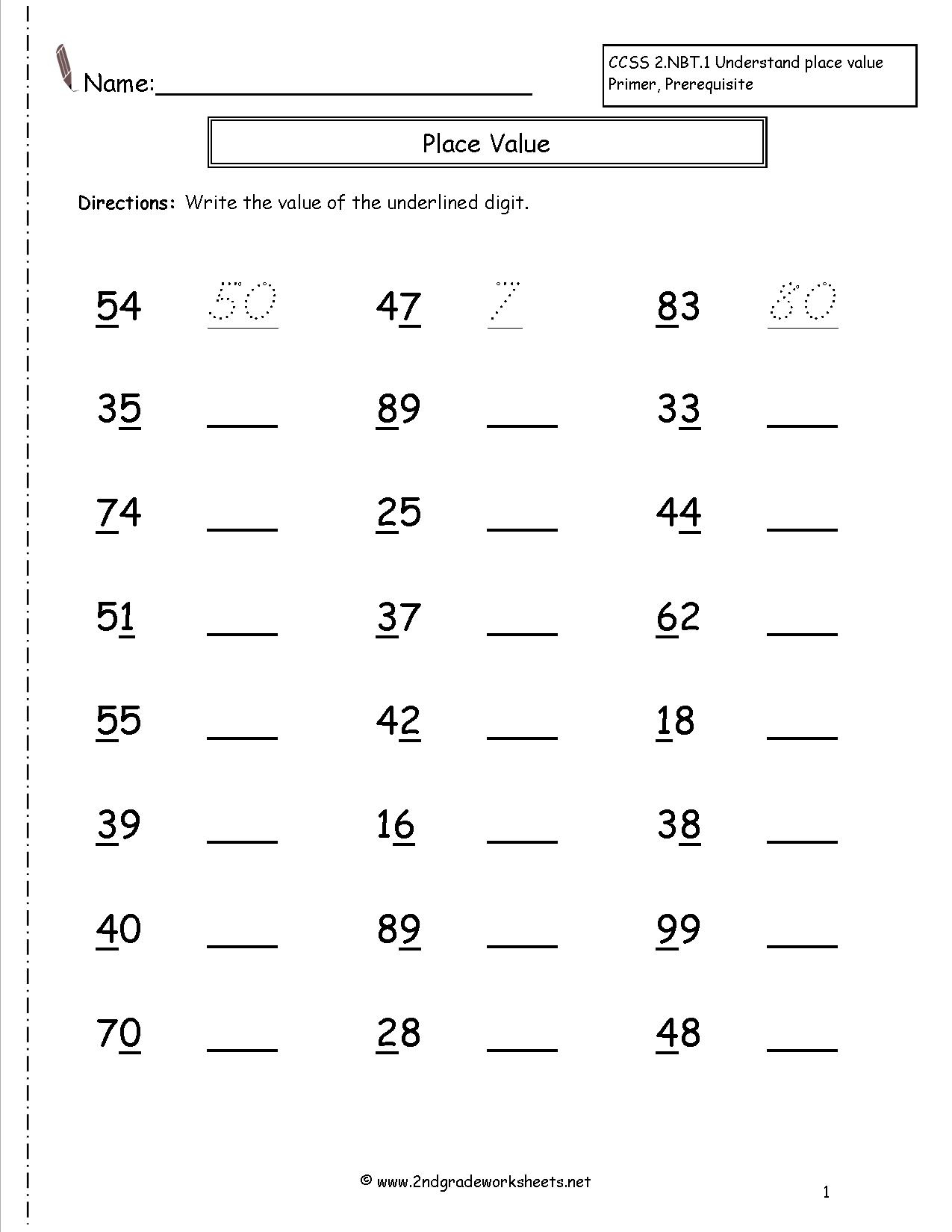 Free Printable Place Value Worksheets Free Printable Place Value Worksheets