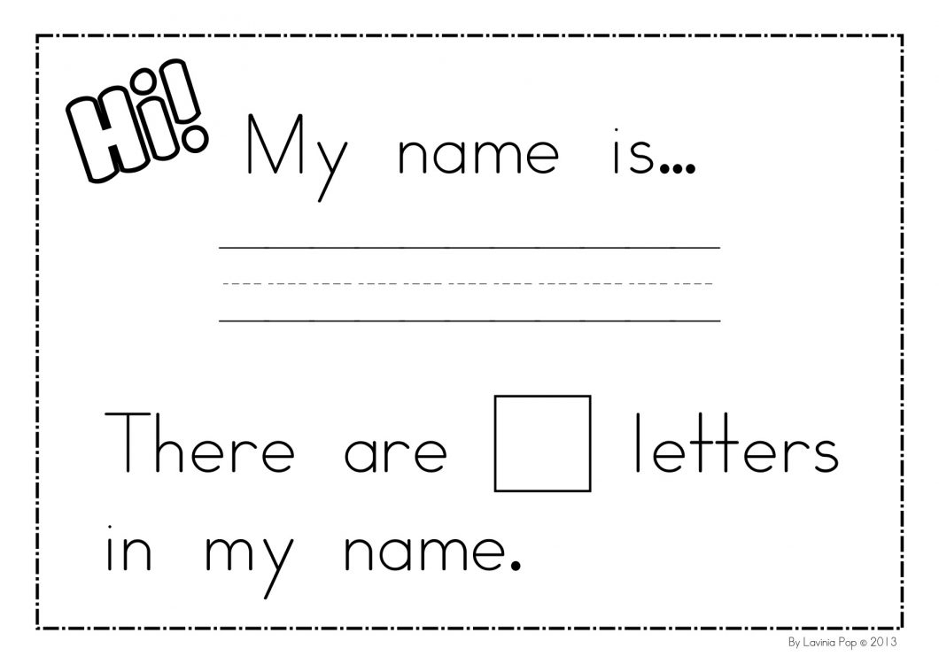 Free Printable Name Worksheets For Kindergarten Free Printable Free Printable Name Worksheets For Kindergarten Free Printable